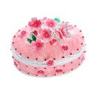 Vintage Pink Flowers Metal Enamel Jewelry Box Organizer Ring Trinket ...