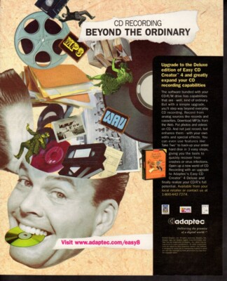 Vintage print ad advertisement music Easy CD Creator 4 adaptec cool art ...