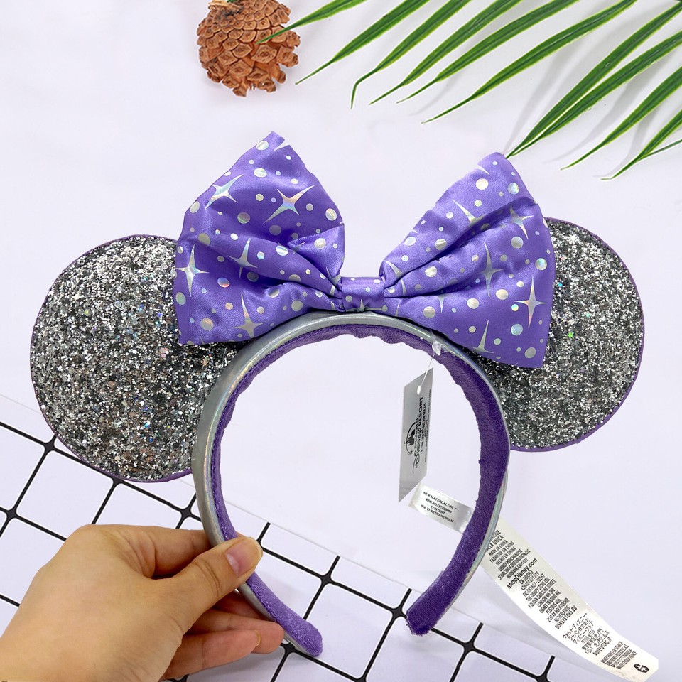 Ears Minnie Tomorrowland Celestial Disney，Parks Silver Purple Headband ...