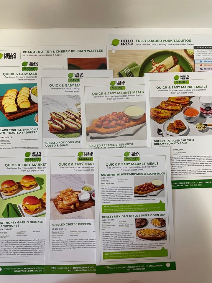 Hello Fresh Recipe Cards 30+ | eBay