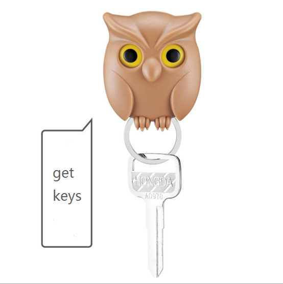 Practical Owl Key Holder Wall Mounted Magnetic Key Holder Home Decor ...