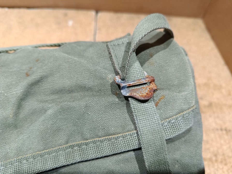 Vintage US MILITARY ARMY M71 TYPE MUSETTE FIELD CANVAS BAG BACK PACK ...