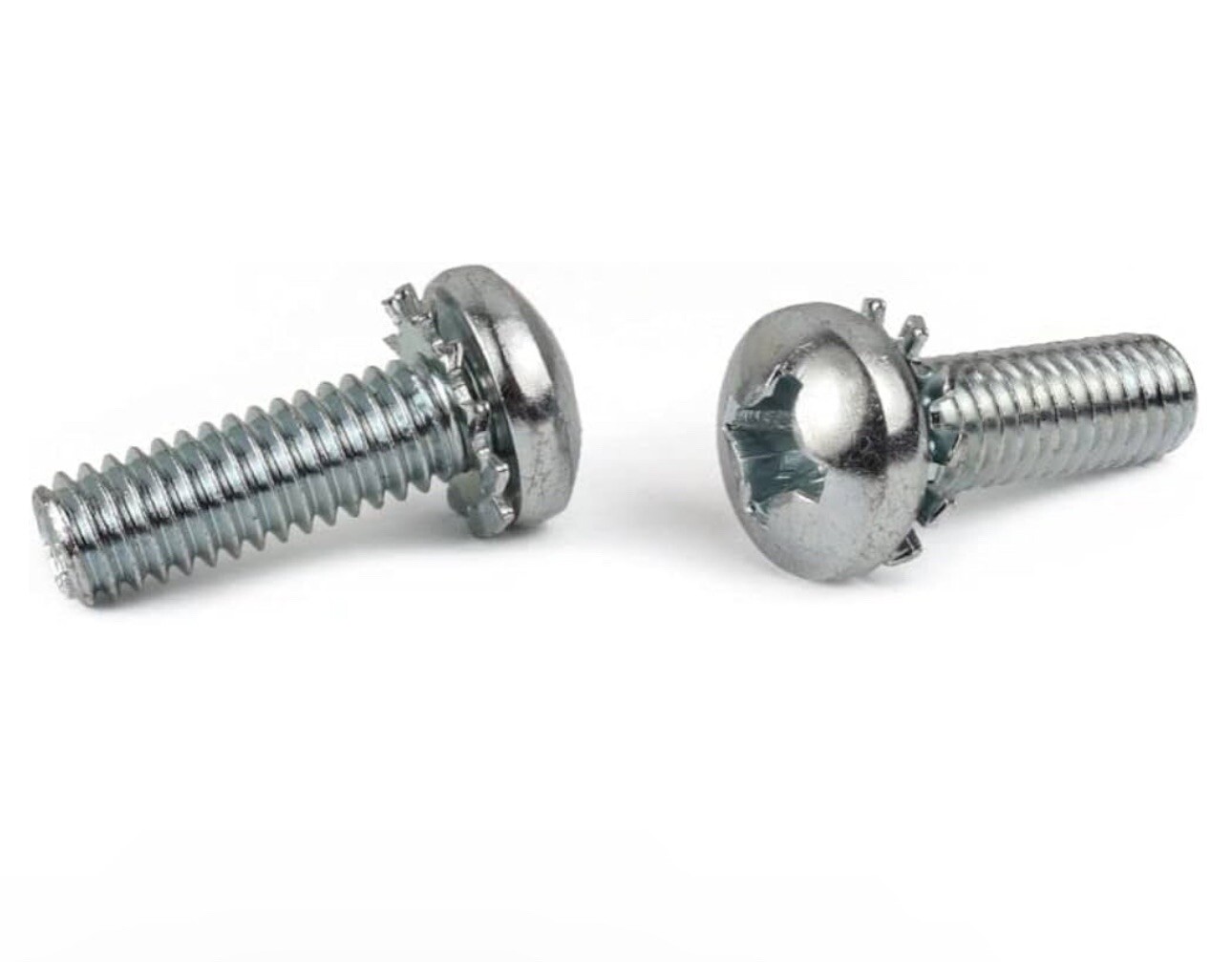 6-32X1/4 Phillips Pan External Sems Machine Screw Fully Threaded Zinc ...