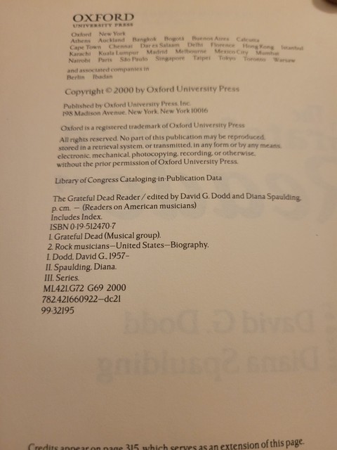 Readers on American Musicians Ser.: The Grateful Dead Reader by Diana ...