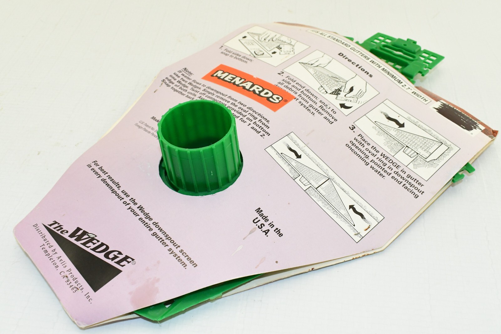 The Gutter Wedge Downspout Screen Blocks Leaves Twigs Guard, Avlis 103 ...