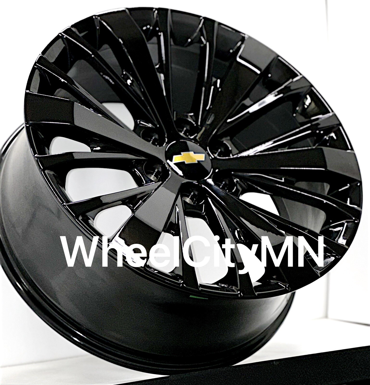 22" gloss black OE 5945 replica SF1 wheels fits 2023 Chevy Tahoe RST ...