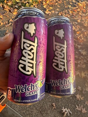 2 RARE GHOST ENERGY COLLECTOR CANS WELCH’S GRAPE SOLD OUT LIMITED USA ...
