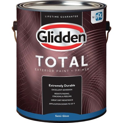 Glidden Total Exterior Paint + Primer Semi-Gloss Ultra Deep Base 1 ...
