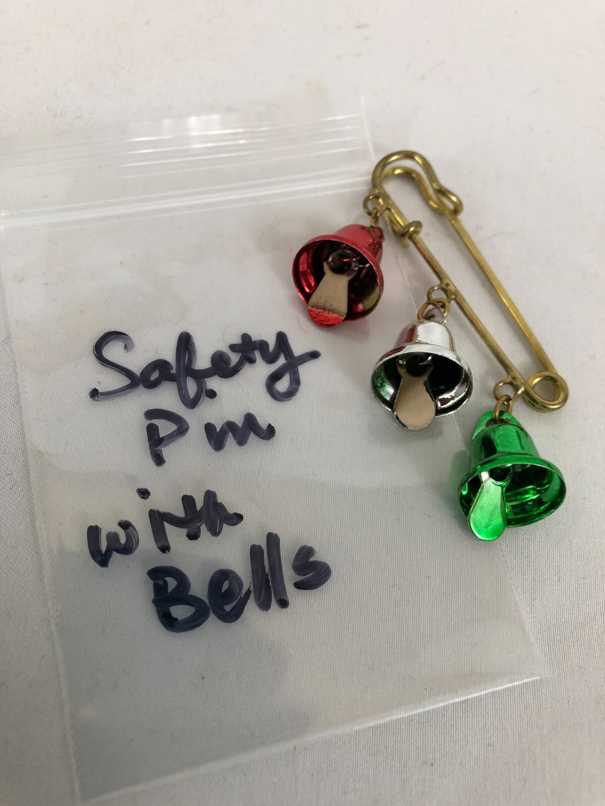 Vintage Safety Pin with Bells Style Fashion Brooch La… - Gem