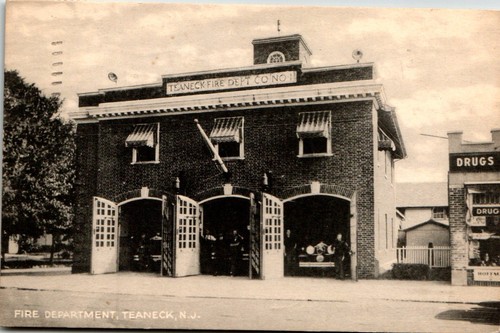 Teaneck Fire Department Postcard 1919 Collotype Co Message to Mrs Scott ...