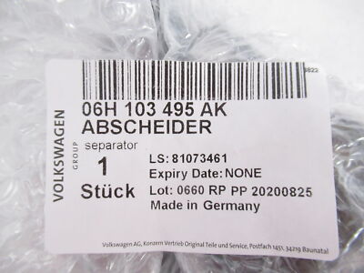 Genuine OEM VW Audi 06H-103-495-AK Engine Oil Separator Valve Crankcase ...