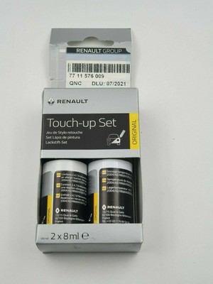 ORIGINAL JEU STYLO RETOUCHE PEINTURE + VERNIS RENAULT QNC BLANC GLACIER ...