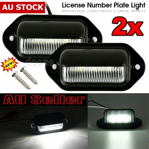 2PCS 6 LED License Number Plate Light Lamps for Truck SUV Trailer Lorry ...