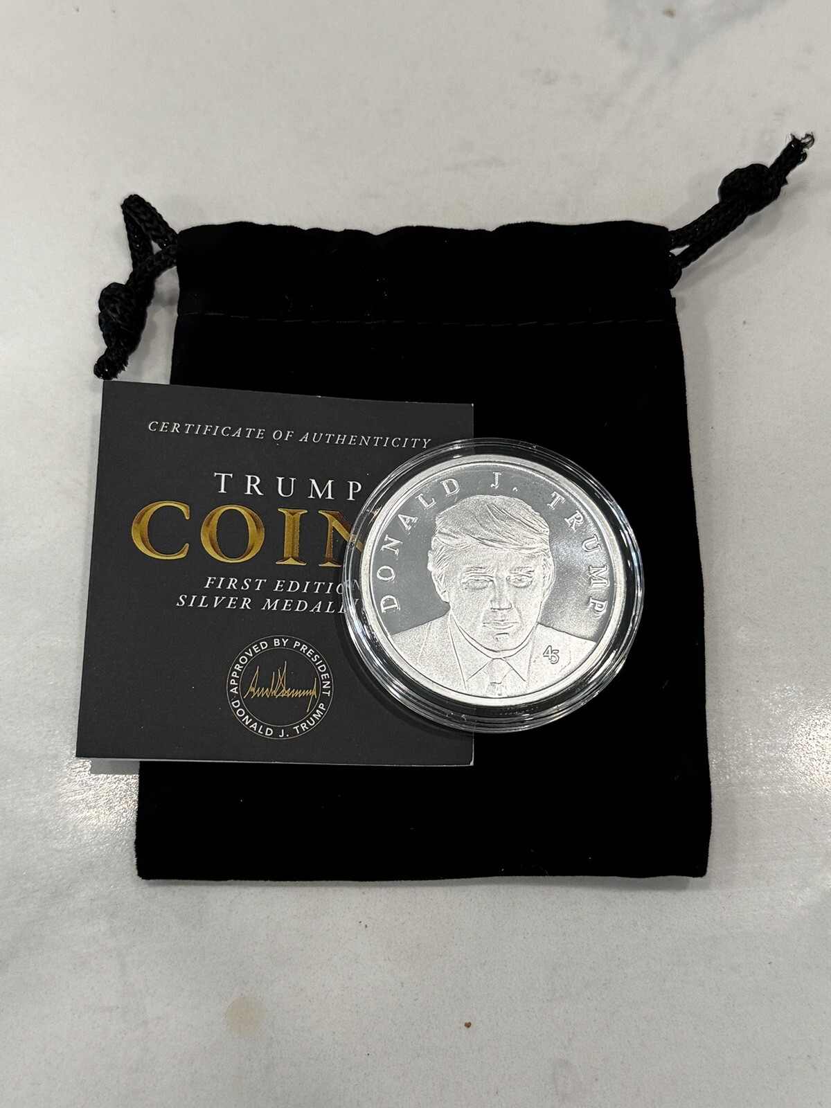 President Trump First Edition Silver Medallion Trump Coin 2024 W/ COA ...