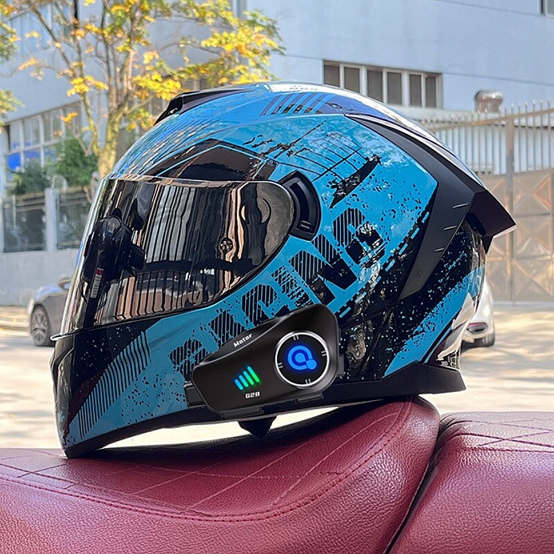 Bluetooth Motorcycle Helmet Camera Recorder Full Face Dot Approved ...