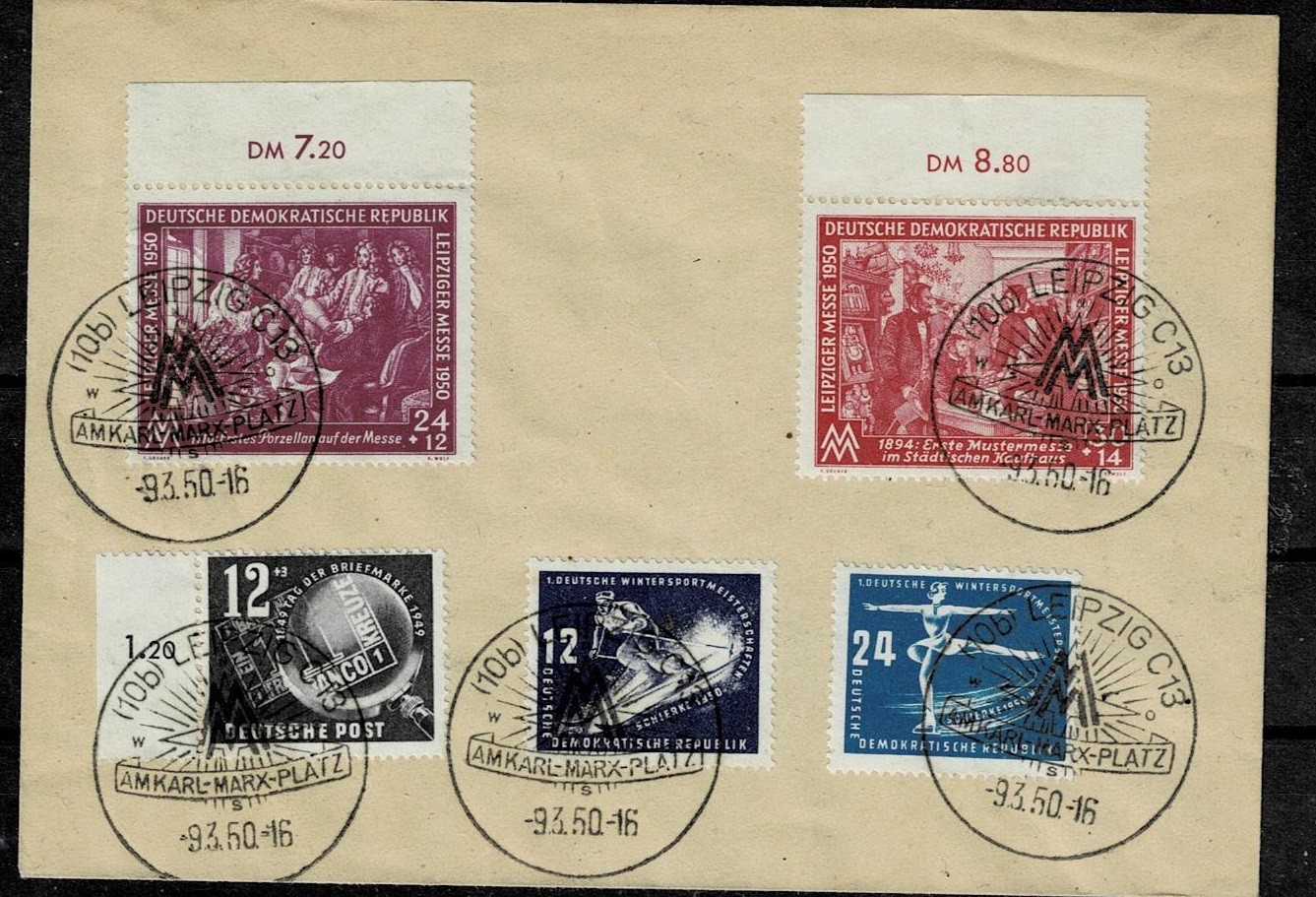 Ddr No. 245 - 249 stamped SSt Leipzig on blank letter | eBay