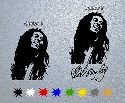 STICKER PEGATINA DECAL VINYL Bob Marley Portrait | eBay