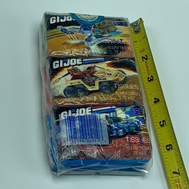 GI Joe action figure hasbro toy cobra 1988 childrens facial tissues 6 ...
