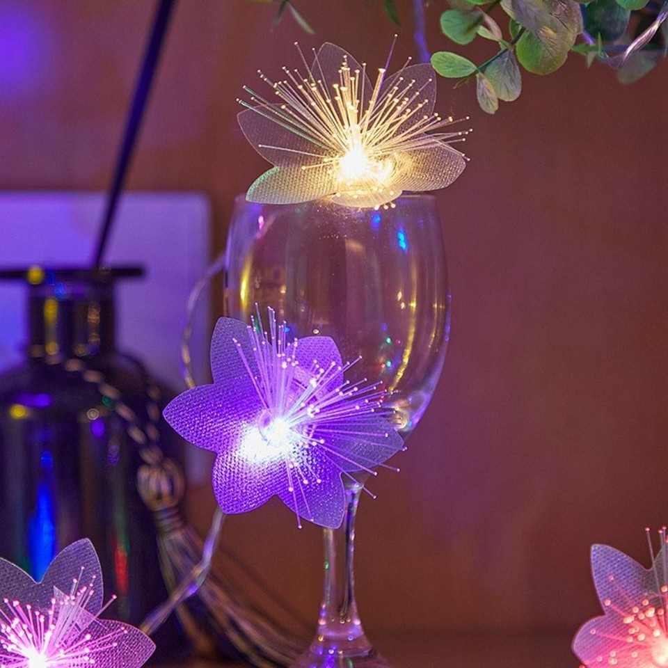 LED Flower String Lights Christmas Tree Flower Light Wedding Atmosphere ...