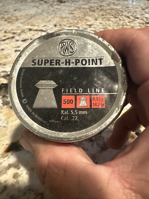 RWS Super H Point .22 Cal 14.2 Grains Field Line 500 Count Lead Pellets ...