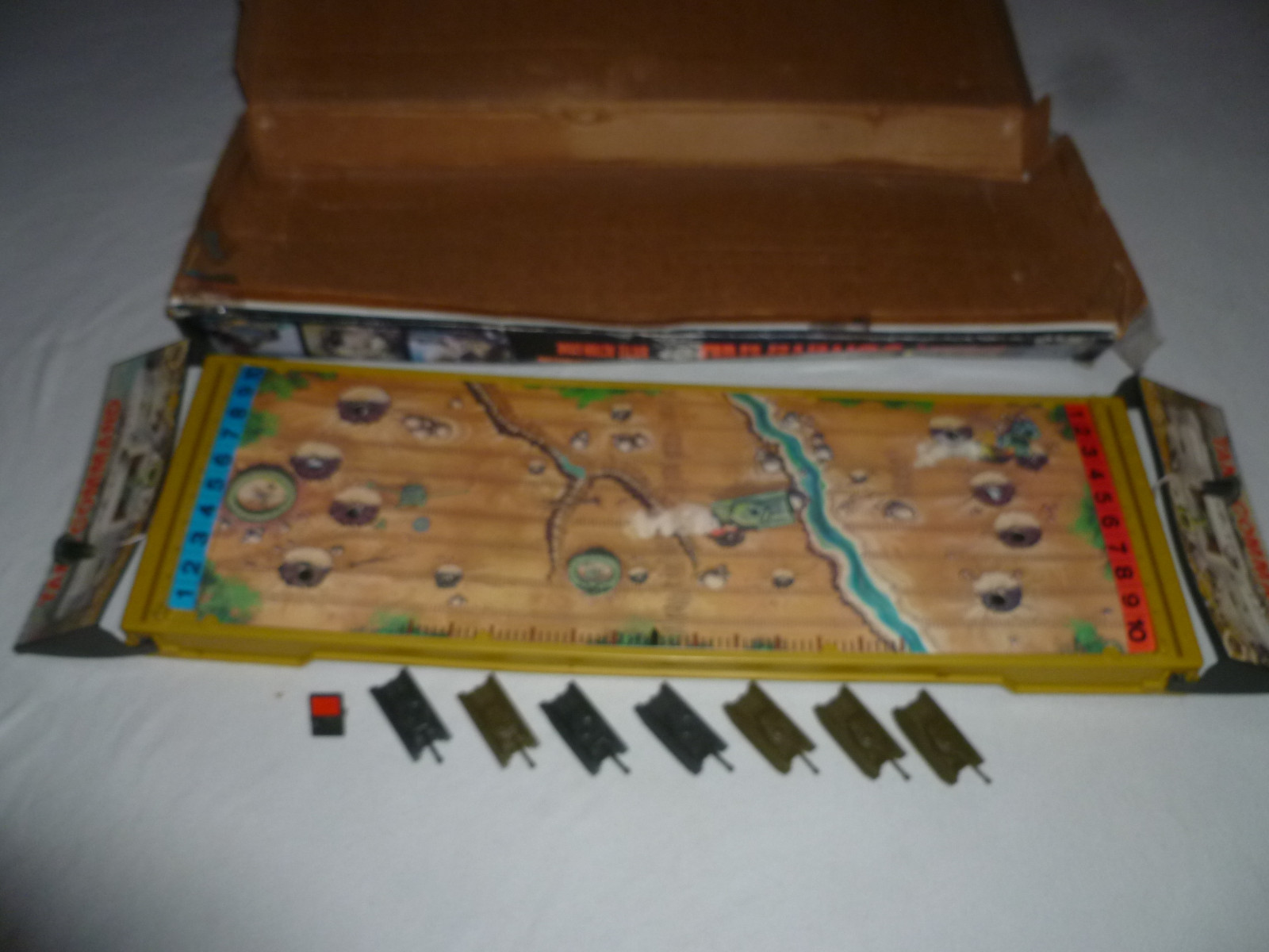 BOXED VINTAGE BOARD GAME IDEAL TANK COMMAND 1975 W BOX ARMOR BATTLE WAR ...
