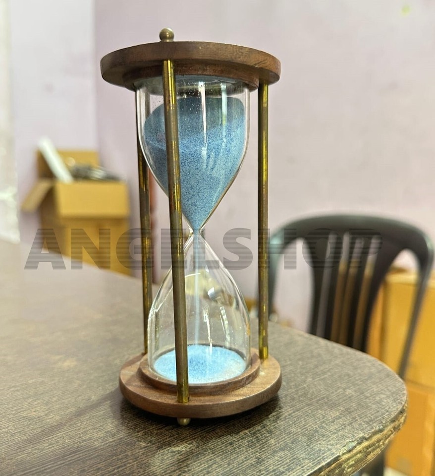 Sand Timer Hourglass Brass Nautical Maritime Hour Glass Vintage Sand ...