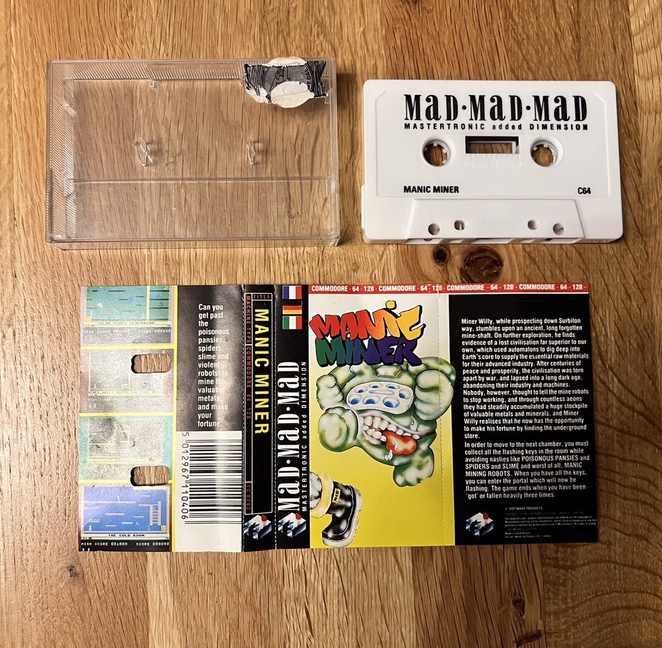 MANIC MINER- Commodore 64 Cassette Tape Game (1983) | eBay UK