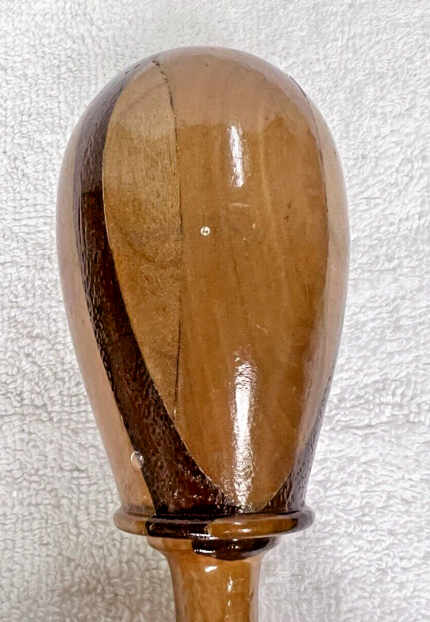 Antique Marquetry Wood Sewing Egg Darner 6 3/4 inch | eBay