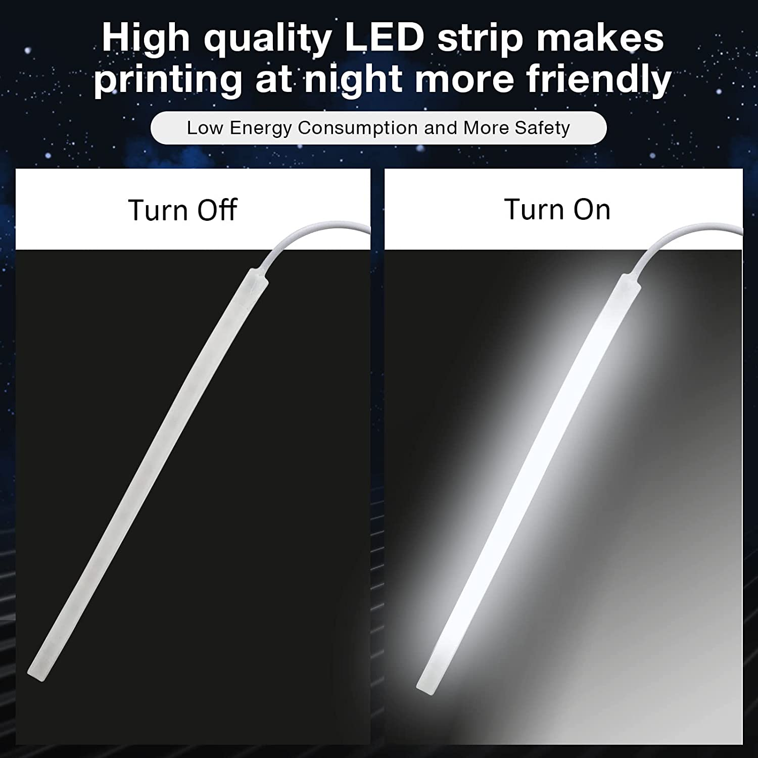 3D Printer LED Light 24V Lamp Strip Embedded Upgrade Kit for Ender 3 V2 ...