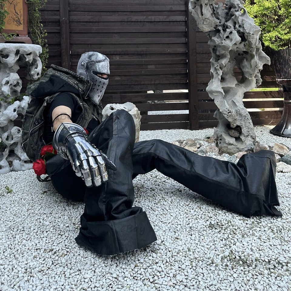 No Faith Multi Zipper Denim Hood Backpack Vest Multifunctional Bag Men ...