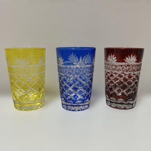 Cutlet Glass Set of 3 Colored Discolored Glassware Used Condition | eBay