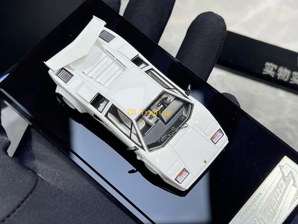 ZD Deepmaker 1:64 White Countach LP5000s Sports Model Diecast Resin Car ...