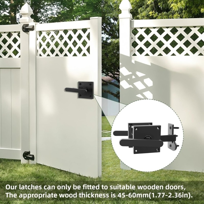 Double Side Auto Gate Latches Hardware Fence Lock for Indoor and ...