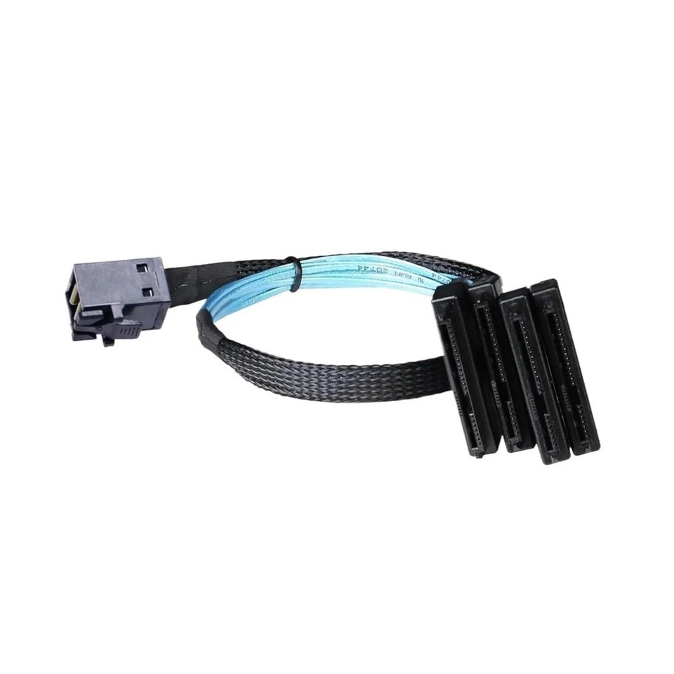 NEW Internal Mini SAS HDD SFF-8643 to 4 SAS SFF-8482 Connector Cable ...