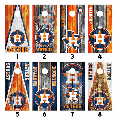 Houston Astros Cornhole Wrap Skin Decal Vinyl Sticker MANY DESIGNS SK43 ...