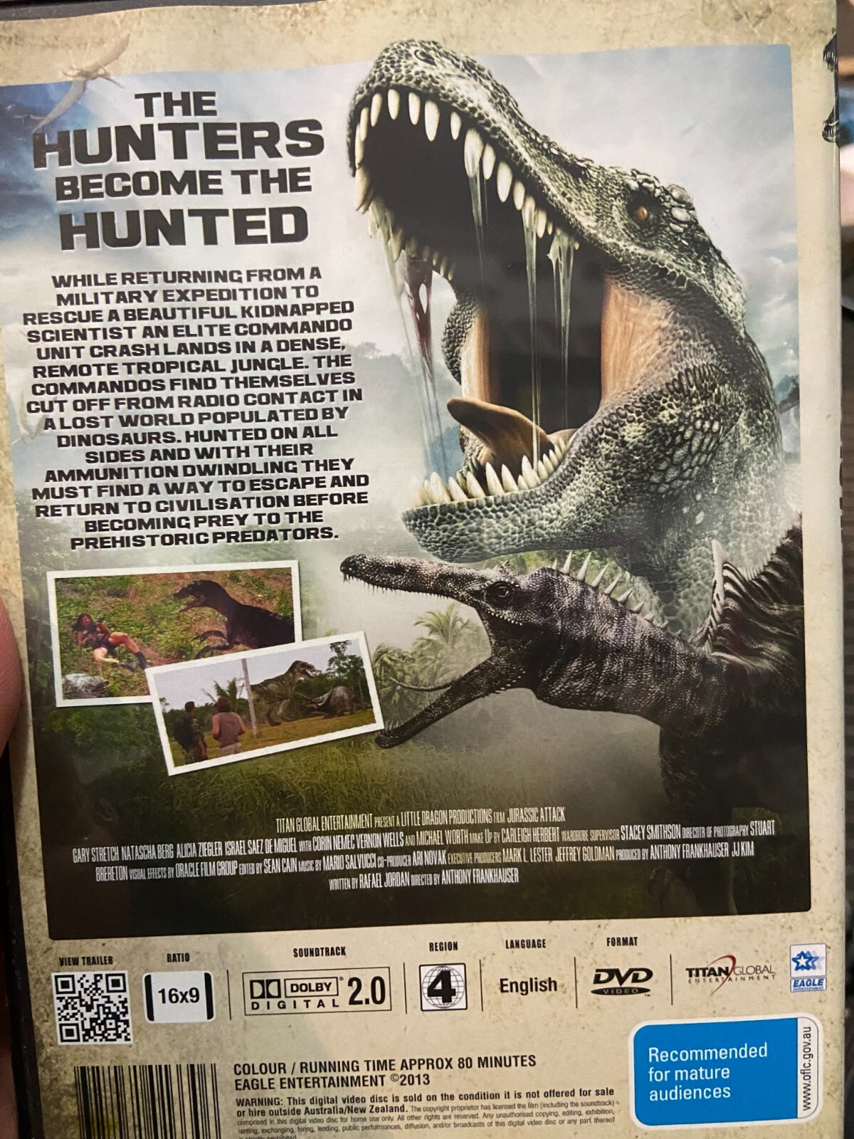 Jurassic Attack region 4 DVD (2013 sci-fi horror monster movie ...