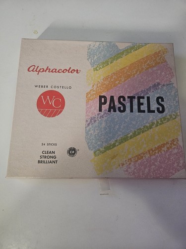 Vintage Weber Costello ALPHACOLOR PASTELS 24 STICKS Lightly Used | eBay