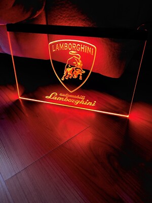 LAMBORGHINI LED NEON LIGHT SIGN 8x12 | eBay