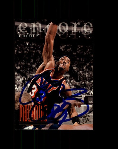 Alonzo Mourning Signed 1995-96 Fleer Ultra #326 Encore IPA In Person ...