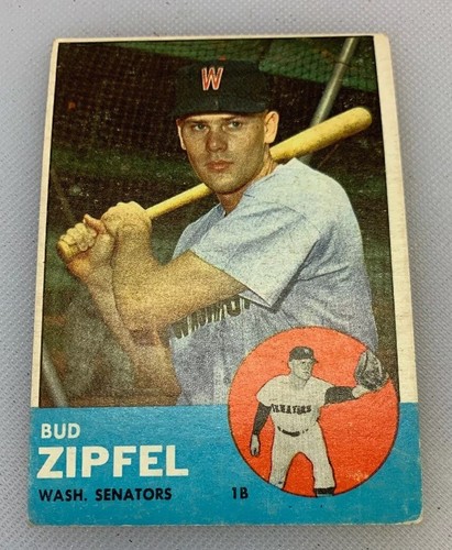 1963 Topps # 69 Bud Zipfel Baseball Card Washington Senators | eBay