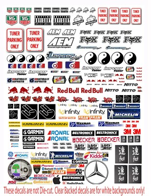 1:18 DRIFTING #2 TUNER DECALS FOR DIE=CAST AND MODEL CARS | eBay