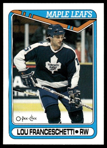 1990-91 O-Pee-Chee Lou Franceschetti Rookie Toronto Maple Leafs #303 | eBay