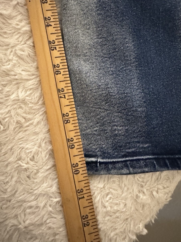 Road Narrows Moto Biker Jeans Mens 44 Distressed Ribbed Panel Zipper ...