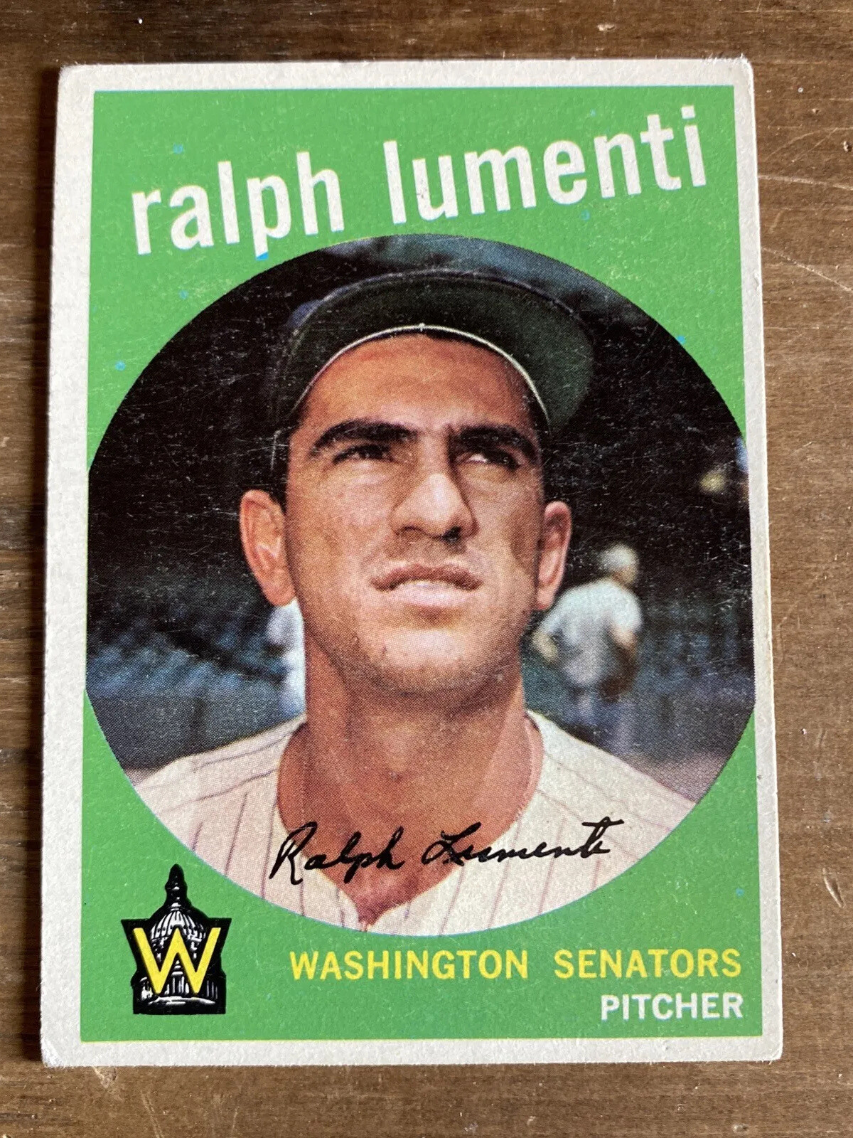 1959 Topps Baseball Card #316 Ralph Lumenti Washington Senators Pitcher ...