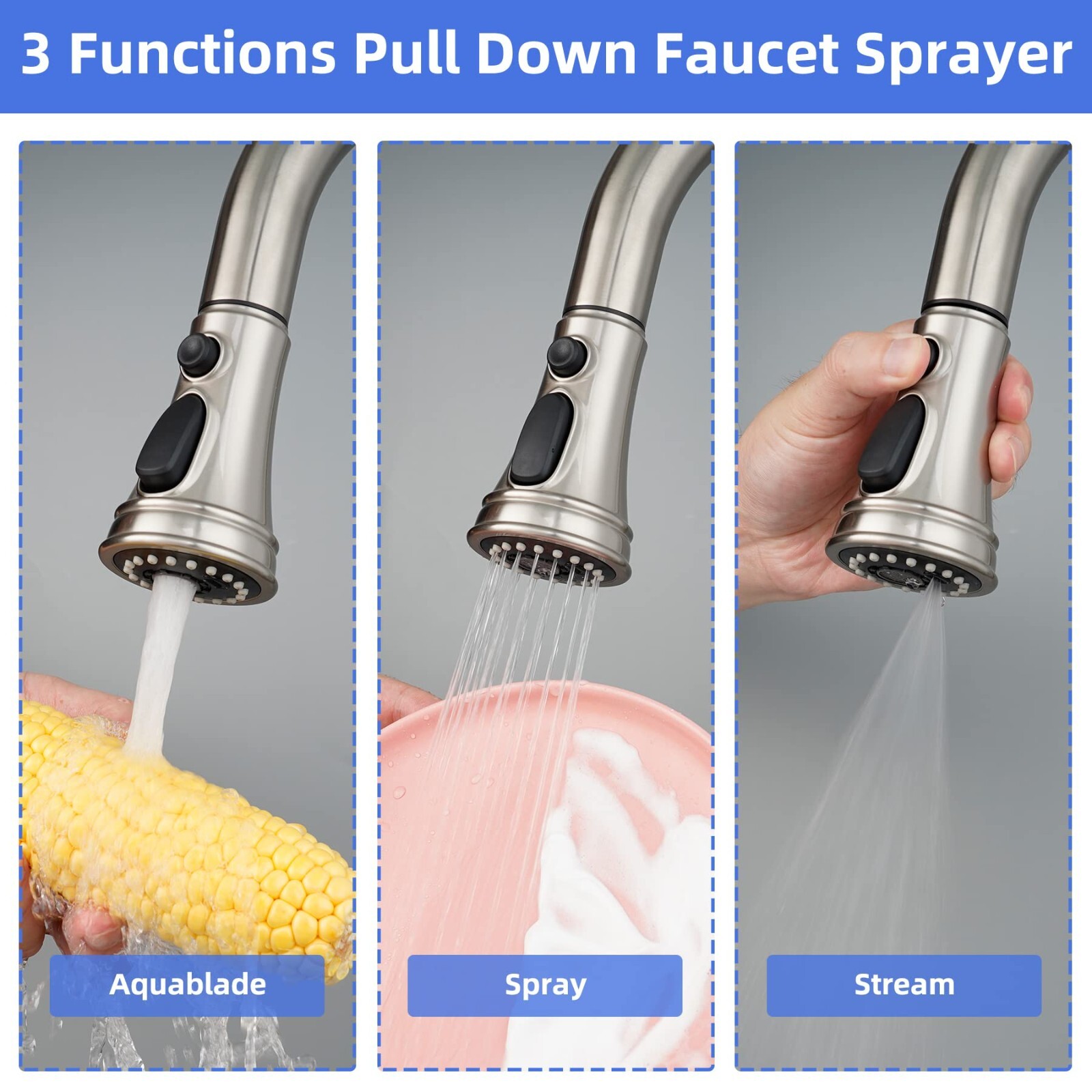 Kitchen Faucet Pull Down Spray Head Faucet Sprayer for MOEN DELTA ...