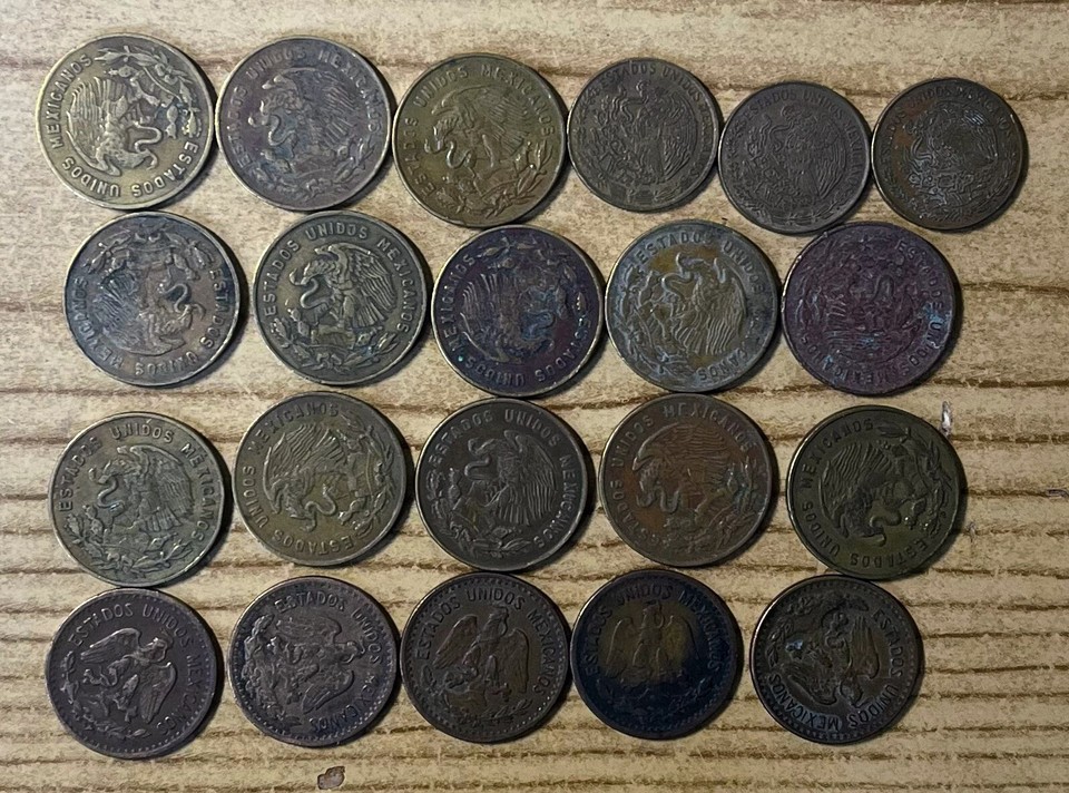 Lot of 21 Old Mexican Coins 1928-1969 used | eBay