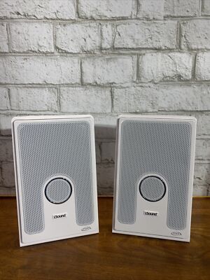 PAIR NXT Flat Panel Bookshelf Metal Speakers 9" X 5.5” Desktop speakers ...