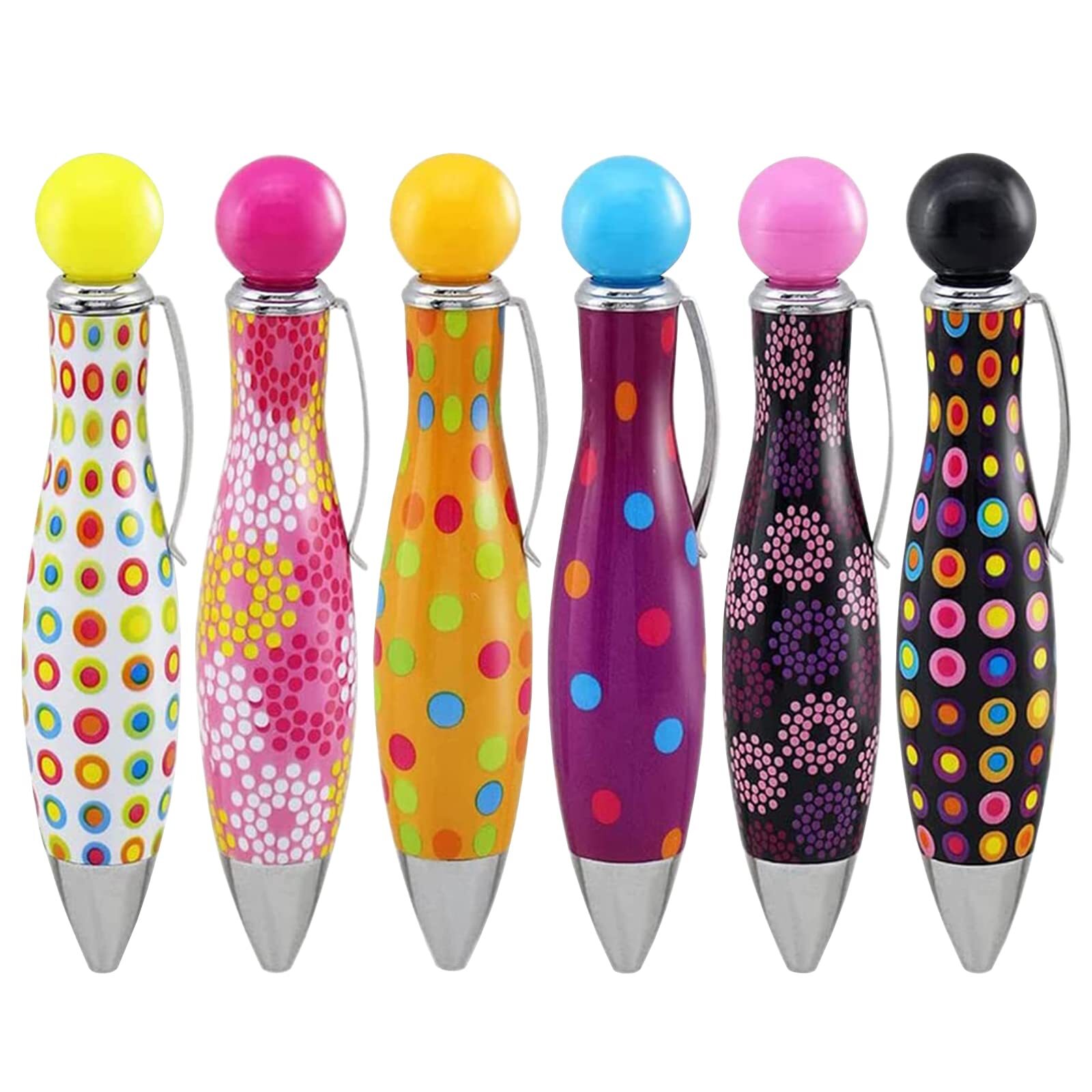 6 Pack Fat Pens Retractable Fat Ballpoint Pens Wide Grip Pen for ...