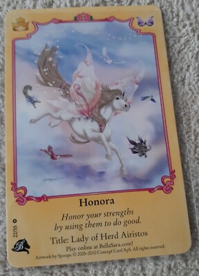 Bella Sara Royalty 22/55 Regular Honora Trading Collector Card | eBay