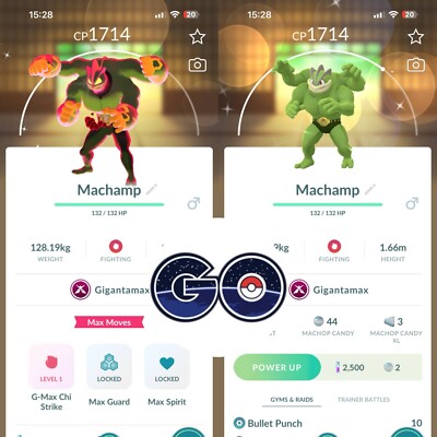 Pokémon Go - Shiny Gigantamax Machamp - Trade or Mini PTC | eBay